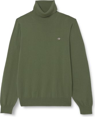 GANT Herren CTN/WO Rollneck Pullover, Country Green, M