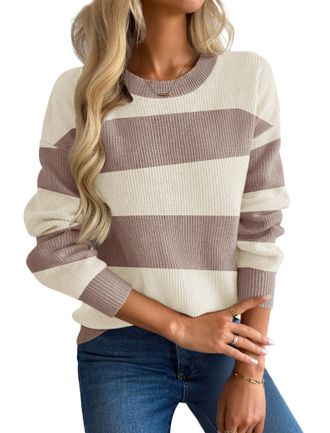 Zeagoo warm Grobstrickpullover f&uuml;r Damen
