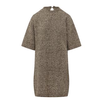 Fabiana Filippi Kurzes Kleid mit hohem Kragen - - Dresses - Damen - Beige - S