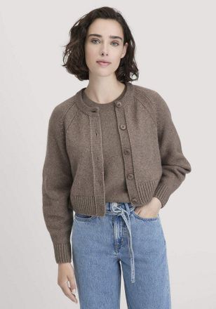 Hessnatur Strickjacke aus Bio-Merinowolle mit Bio-Baumwolle (1-tlg)