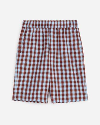Arket Seersucker-Shorts -Blau