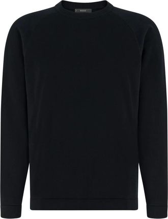 Boggi Milano Homme, Pulls, Noir, Taille: XL Pull Ras du Cou en Coton et Soie