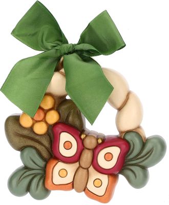 Thun Formelle mit Schmetterling und Blume aus Keramik Umarmung, mittelgroß