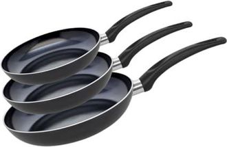 ELO Elo 9807750 Set de 3 Poêles aluminium, poêle tous feux sauf induction, à frire, de cuisson, sans PFAS, Aluminium, Plastique, 28 x 5 cm, Noir 8
