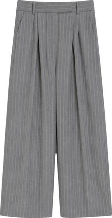 Pennyblack Femme, Pantalons, Gris, Taille: 42 FR Pantaloni gessati gamba dritta