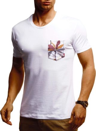 LEIF NELSON Herren Sommer T-Shirt Rundhals Ausschnitt Slim Fit Baumwolle-Anteil Cooles Basic M&auml;nner T-Shirt Crew Neck Jungen Kurzarmshirt O-Neck Kurzarm Lang LN49