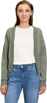 Cartoon Strickjacke Damen Basic-Strickjacke mit Rippbündchen (1-tlg) Rippbündchen