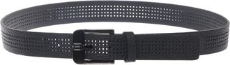 Baldinini Homme, Accessoires, Noir, Taille: 110 CM Perforated Tumbled Leather Belt