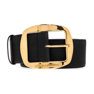 Dolce & Gabbana Leder G&uuml;rtel - - Accessories - Damen - Schwarzk - 65 CM