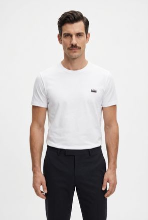 HUGO BOSS T-Shirt BOSS, Herren, Gr. XXL, wei&szlig; (wei&szlig; 100), Jersey, Obermaterial: 100% Baumwolle, unifarben, regular fit normal, Rundhals, abgesteppte Kante, Shir