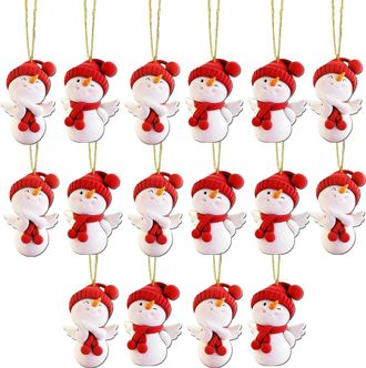 Generico Weihnachtsdekoration für, aus 2D-Holzfiguren, 16 Stück, Dekoration, für den Tisch im Winter auf Partys zu Hause