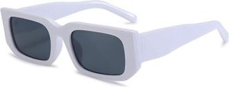 Generic Lunettes De Soleil Carr&eacute;es &Agrave; Petite Monture For Hommes, For Le Sport, Les Vacances En Plein Air(White)