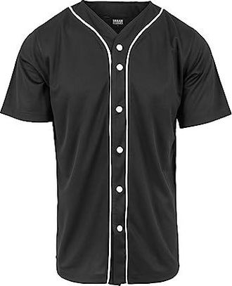 Urban Classics Homme Baseball Mesh Jersey T shirt, Multicolore - Mehrfarbig (Blk/Wht 50), XL EU