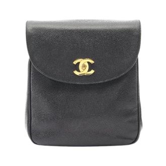 Chanel Pre-owned Coco Mark Grained Calf Backpack - - Pre-owned - Damen - Schwarzk - ONE SIZE