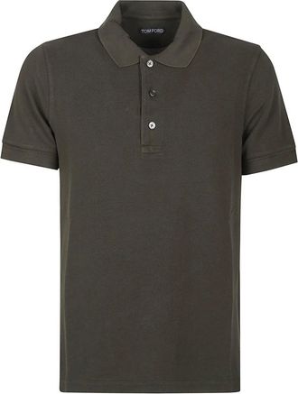 Tom Ford Homme, Tops, Vert, Taille: XL Piquet Polo