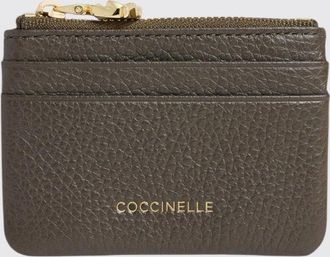 Coccinelle Porte-cartes plat C-Me Softy en cuir grain&eacute; avec zip