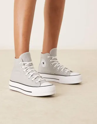 Converse Chuck Taylor All Star Lift Hi - Baskets montantes à semelle plateforme - Gris