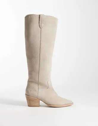 Bronx Jukeson - Cuissardes en daim style western - Sable-Neutre