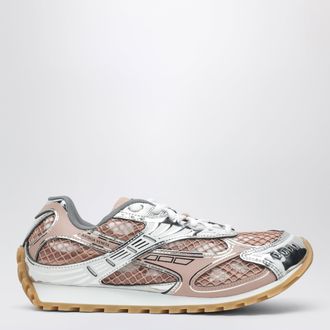 Bottega Veneta Orbit Sneakers aus Leder in Wei&szlig;/Rosa