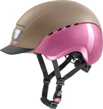 Uvex elexxion pro ltd - robuster Reithelm f&uuml;r Damen und Herren - individuelle Gr&ouml;&szlig;enanpassung - optimale Bel&uuml;ftung - Champagner matt-pink Shiny - 54-55 cm