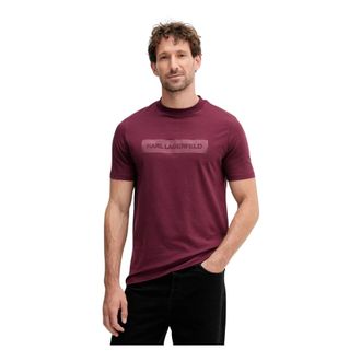 Karl Lagerfeld T-shirt logo - Homme - Tops - Rouge - Taille: S