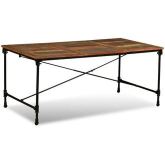 vidaXL Vidaxl - Table &agrave; manger Bois de r&eacute;cup&eacute;ration massif 180 cm