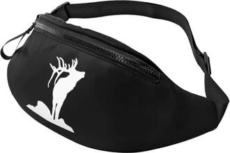 Generic Wapiti Sac Banane Unisexe Sac &Agrave; Bandouli&egrave;re R&eacute;glable Sacoche Ceinture Pour Homme Ext&eacute;rieur Cyclisme 14X35Cm