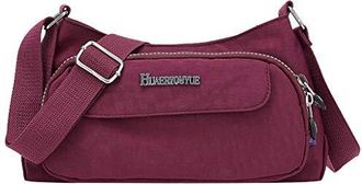 Generic Sac &agrave; main &agrave; bandouli&egrave;re pour femme - &Eacute;l&eacute;gant - En nylon - Style rustique - Pour homme, Rouge, taille unique