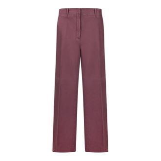 Incotex Wide Pantalons - Femme - Pantalons - Rouge - Taille: 40 FR