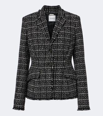 Erdem Veste en tweed de coton m&eacute;lang&eacute;
