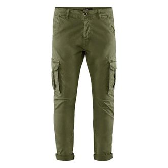 Bomboogie Homme, Pantalons, Vert, Taille: W38 Pantalon cargo en gabardine de coton