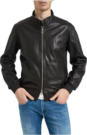 Bomboogie Homme, Vestes, Noir, Taille: XL Friz Leather Jacket