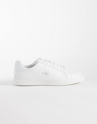 Calvin Klein Baskets basses en cuir &agrave; semelle cuvette - Blanc