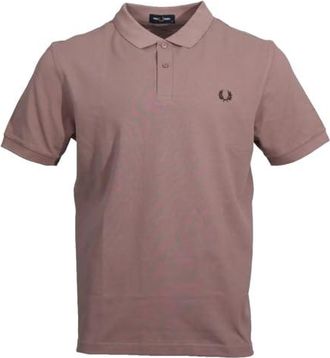 Fred Perry Polo M6000 pour homme sans bandes contrast&eacute;es, Rose fonc&eacute;, Small