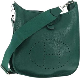 Herm&egrave;s Sac bandouli&egrave;re vintage Pre-owned - Femme - Pre-owned - Vert - Taille: ONE Size