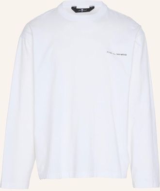 7 For All Mankind Knitted L/S Graphic Tee weiss