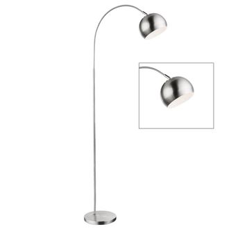 Globo Lighting Stehleuchte Bogenstehlampe Stehlampe Beistellleuchte Standleuchte Bogenlampe Wohnzimmer, Metall, 1x E27 LED, LxBxH 46x25x150 cm