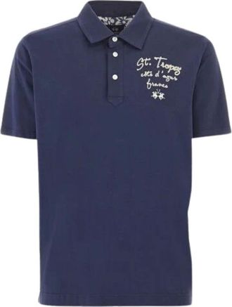 La Martina Polo en piqu&eacute; - Homme - Tops - Bleu - Taille: L