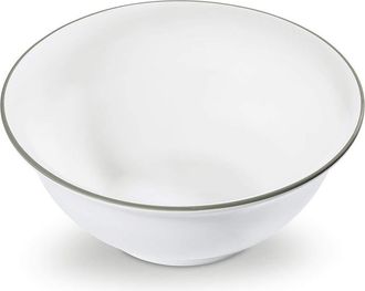 Gmundner Keramik Salatschüssel Durchmesser: 26 cm Grauer Rand Geschirr, handgemacht in Österreich