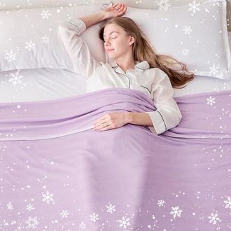Emme Couverture rafra&icirc;chissante pour grand lit, couverture d&eacute;t&eacute; pour les dormeurs chauds, couverture fine et l&eacute;g&egrave;re pour la transpiration nocturne, double 