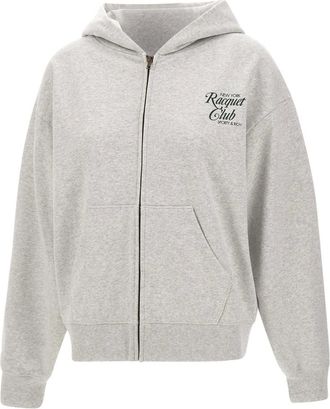 Sporty & Rich Femme, Sweatshirts et sweats &agrave; capuche, Gris, Taille: 38 FR Nyrc Zip Sweat &agrave; capuche