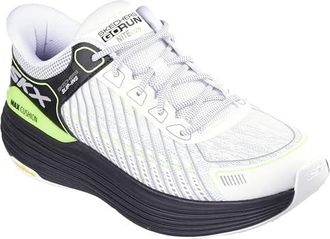 Skechers Chaussures mains-libres pour homme : baskets &agrave; suspension Max Cushioning - Nitevizn, blanc/noir, 44 EU