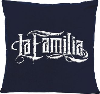 Spass Kostet Kissen mit Spruch und Füllung Dekokissen La Familia Logo Familie Tattoo Merch