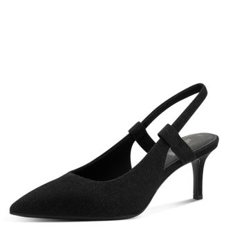 s.Oliver Damen Slingpumps mit Stilettoabsatz Spitz, Schwarz (Black Glitter), 37 EU