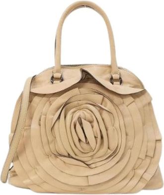 Valentino Sac &agrave; main Valentino Garavani Pre-owned en cuir - Femme - Pre-owned - Beige - Taille: ONE Size