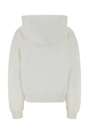 Sporty & Rich Womens White Cotton Sweatshirt Whitelightnavy Exterior: Felpe Sweater