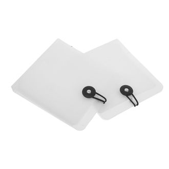 SOLUSTRE 2 St&uuml;ck-Pack CD H&uuml;llen aus Transparentem Kunststoff mit 12 F&auml;chern Tragbare rutschfeste Aufbewahrungsmappe f&uuml;r CDs und DVDs Universell Kompatibel Plat