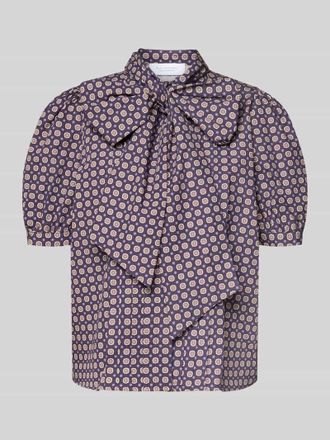Rich & Royal Regular Fit Schluppenbluse im Allover-Look