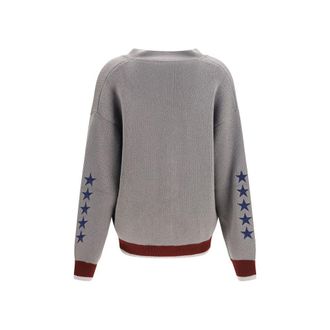 Off-white College Varsity Knit Cardigan - Gray