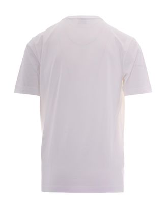 HUGO BOSS Mens T-Shirt Graphic Logo White Cotton Elastane T-Shirts And Polos
